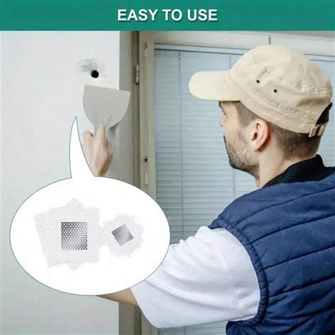 10pcs Drywall Patch Repair Kit Including Aluminum Repair Patch Fiber