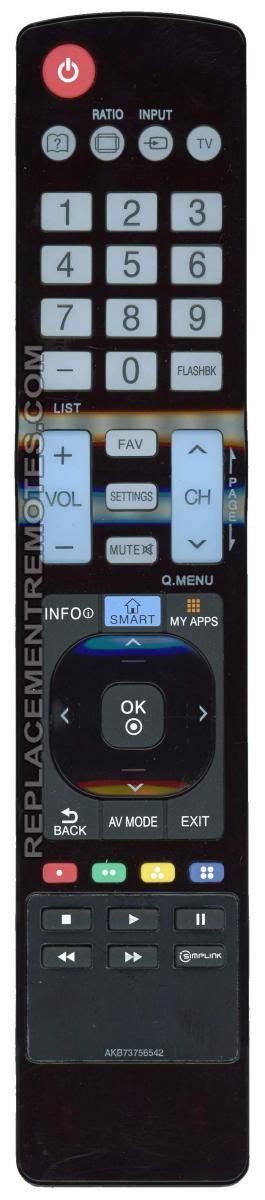 Buy Anderic Generics AKB73756542 For LG AKB73756542 TV Remote Control