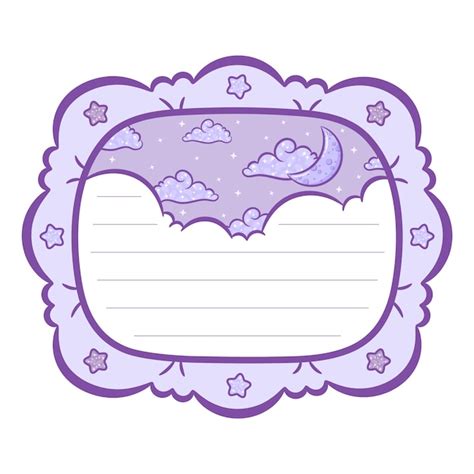 Premium Vector Cute Heart Frame Note Letter With Pastel Colors For