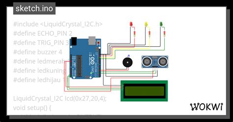 SIMULASI DETEKTOR BANJIR Wokwi ESP32 STM32 Arduino Simulator