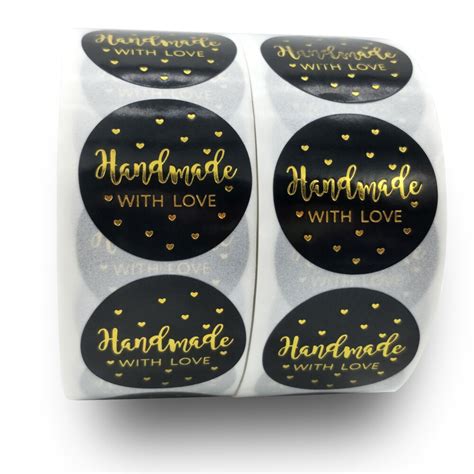 50 Stuks Handgemaakte Met Liefde Stickers Bakken L Grandado