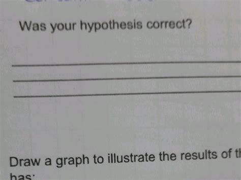 Was Your Hypothesis Correct Draw A Graph Studyx