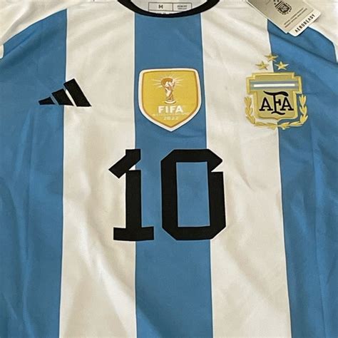 Adidas Shirts Adidas Argentina Messi Home Jersey 3 Stars 222 Poshmark