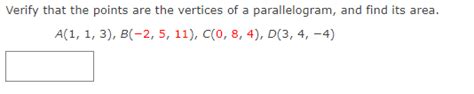 Solved Verify That The Points Are The Vertices Of A Chegg