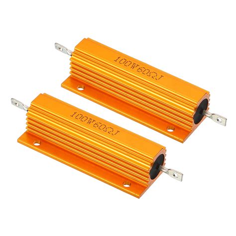 Unique Bargains 100w 60 Ohm Aluminum Shell Resistor Housing Resistor