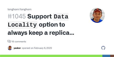 Support `data Locality` Option To Always Keep A Replica Local To The