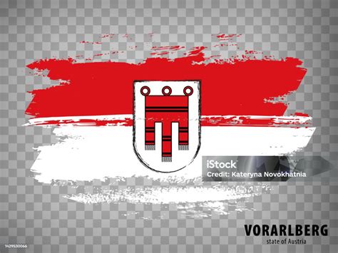 Vorarlberg 브러시 스트로크의 국기 웹 사이트 디자인 앱 Ui에 대한 투명한 배경에 Vorarlberg의 국기 오스트리아