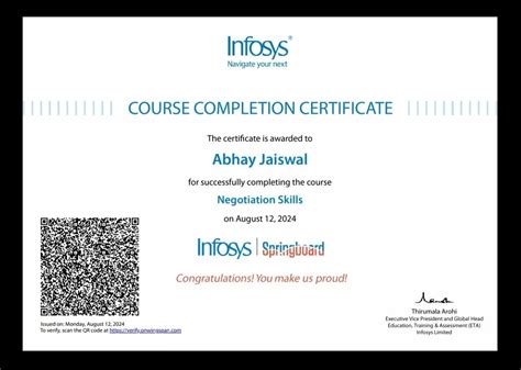 abhay jaiswal on linkedin your learning will speak for you infosys