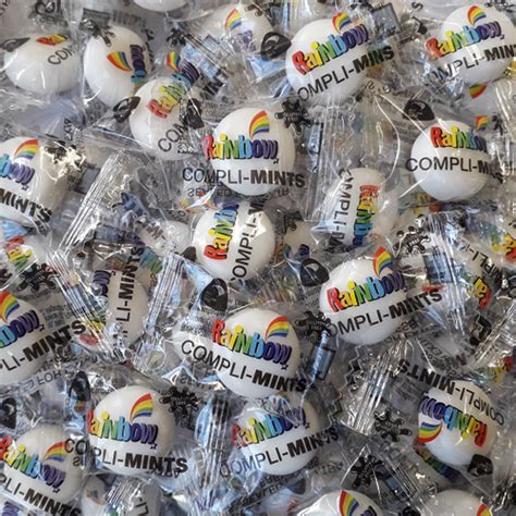 Rainbow Individually Wrapped Mints 1kg Bulk Lollies Nz