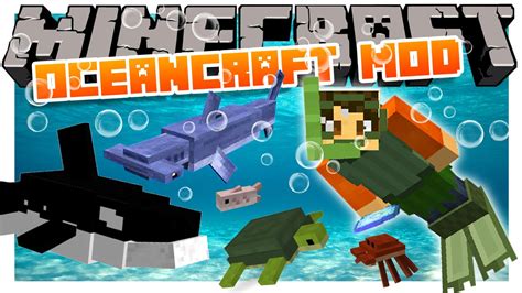 Minecraft Oceancraft Mod Shark Hunt Mod Showcase Youtube