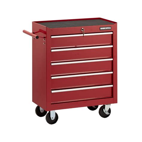 Carrello Porta Utensili 5 Cassetti Attrezzi Da Officina Multiuso Ruote