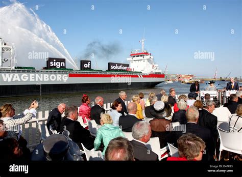Queen Beatrix Of The Netherlands Arrives To Christen The New Ship Of Transport Company Royal