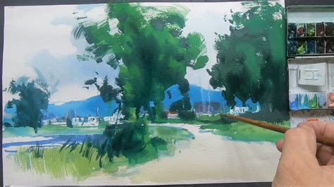 결국 떠나는 마지막여름~수채화 풍경 그리기입니다 수채화 풍경 유화 수채화