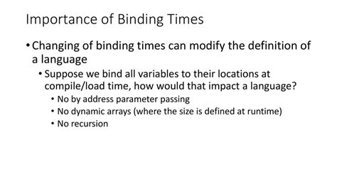 Point When A Program Element Is Bound To A Characteristic Or Property