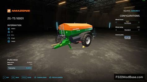 Amazone ZG TS 10001 2 Farming Simulator 22 Mod LS22 Mod FS22 Mod