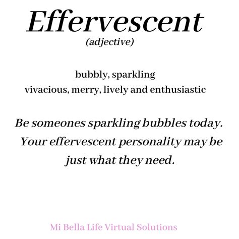 Effervescent Personality