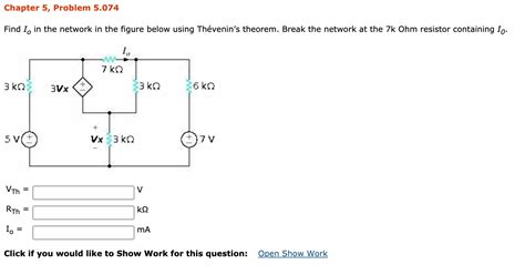 Solved Find Io In The Network In The Figure Below Using