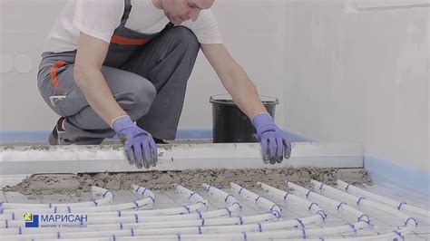 Полагане на циментова замазка ЦИМЕНТОЛ® над подово отопление Youtube