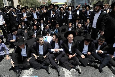 Ultra Orthodox Jews Blasted With Water Cannon During Protest In
