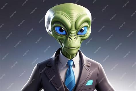 Premium Photo Alien Ambassador Cartoon Character Illustration
