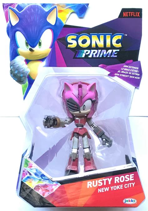 Jakks Netflix Sonic Prime Rusty Rose New Yoke City 5” Inch Figure Cam