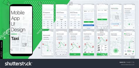 Design Mobile Application Ui Ux Set Stock Vector Royalty Free