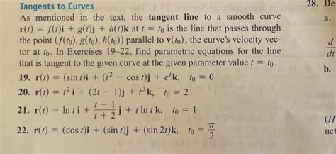 Solved Tangents To Curves As Mentioned In The Text The Chegg Com