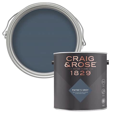 Craig And Rose 1829 Paynes Grey Eggshell Wall Paint 750ml Diy At Bandq