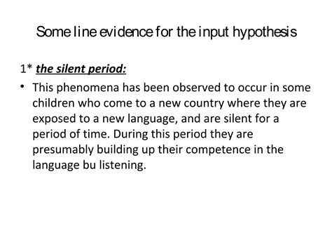The Natural Order Hypothesis Ppt