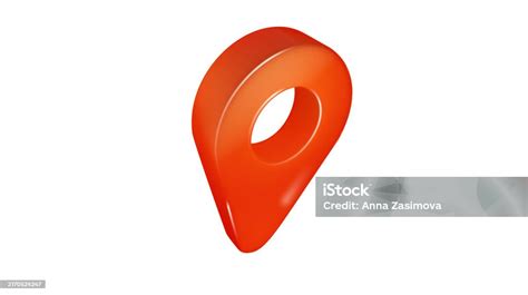 Red Map Pointer Pin Isolated Red Location Icon Location Symbol