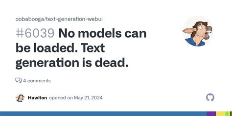 No Models Can Be Loaded Text Generation Is Dead · Issue 6039
