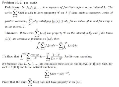 Solved Problem Pts Each Definition Let F F F Chegg Com