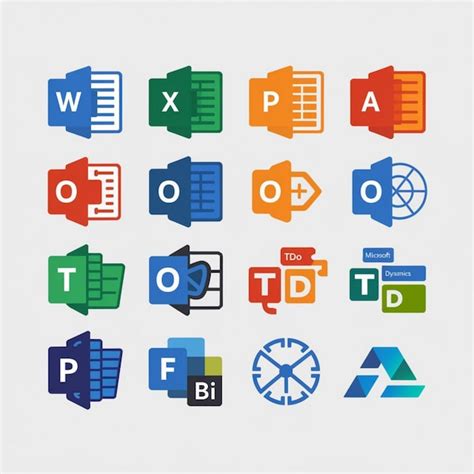 Logos Of All Microsoft Office Programs Illustration Premium Ai