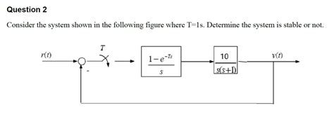 Solved Question Consider The System Shown In The Following Chegg