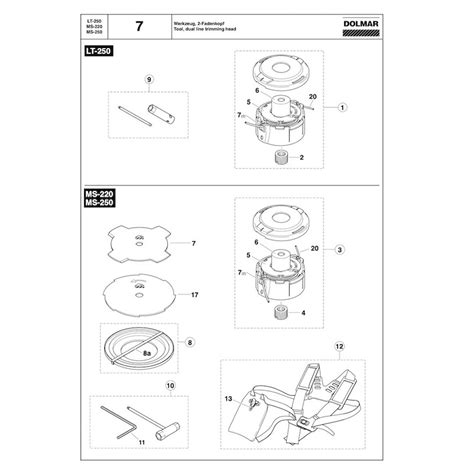 Dolmar Spare Parts For Grass Trimmer MS