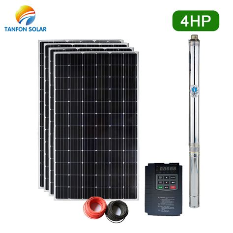 Tanfon 4hp Solar Powered Irrigation Pump 3kw System Solar Pumping