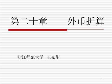 第二十章外币折算word文档在线阅读与下载无忧文档