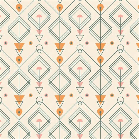 손으로 그린된 Boho 기하학적 패턴 무료 벡터