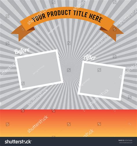Before After Comparison Template Design Vector Stock Vector Royalty Free Shutterstock