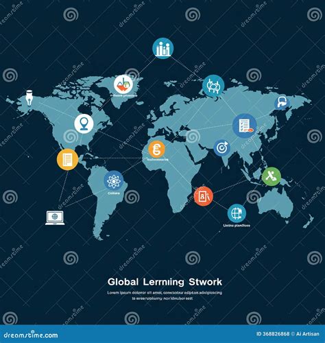 Illustrated World Map Featuring Stylized Continents And Oceans Countries Stock Illustration