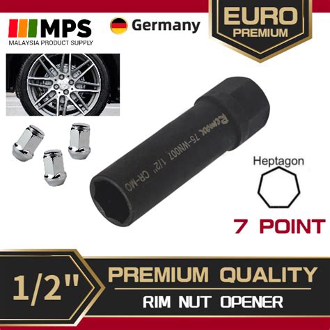 12 Inch 7point Cr Mo Impact Socket 7pt 7 Point Heptogen Nut Opener 7
