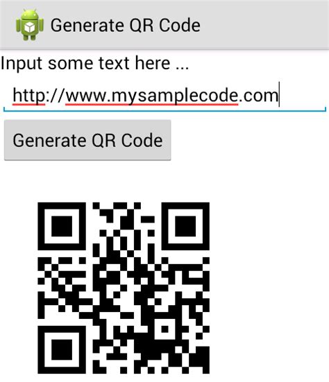 Programmers Sample Guide Android Generate Qr Code Using Zxing Library