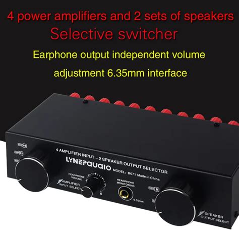⭐amplifier Speaker Selector Switch Switcher 4 Input 2 Output 2 In 4 ⭐amplifier Speaker Selector Switch Switcher 4 Input 2 Output 2 In 4
