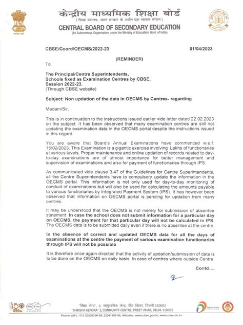 Non Updation Oecms Centres 03042023 Pdf Pdf