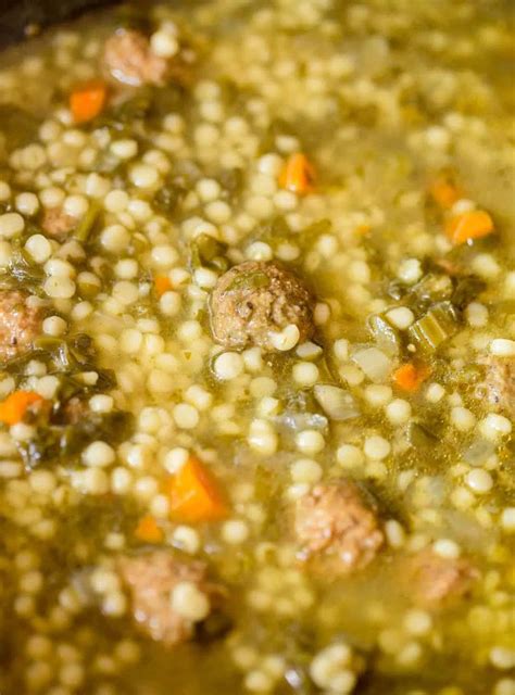 Slow Cooker Italian Wedding Soup Greens And Chocolate Italian Wedding