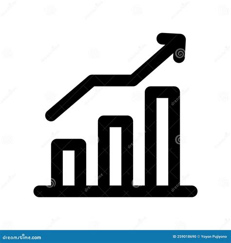 analytics icon with bar chart and arrow stock vector illustration of