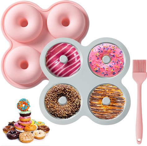Phogary 3 Stück Silikon Donutformen 6 Hohlräume Donut Backform