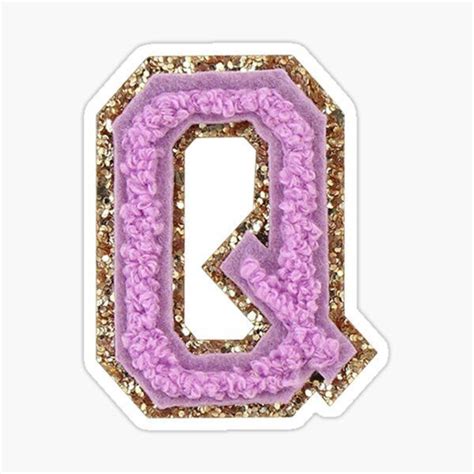 Preppy Purple Varsity Letter N Sticker Artofit
