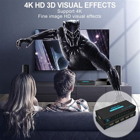 5 ports sgeyr hdmi splitter switcher hdmi selector box 5 in 1 with