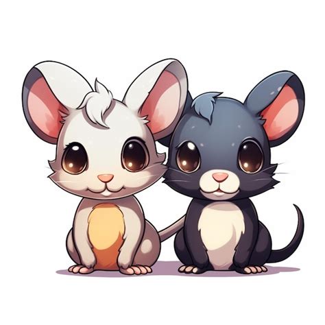 Premium Ai Image Cartoon Illustration Of Two Cats Sitting Next To